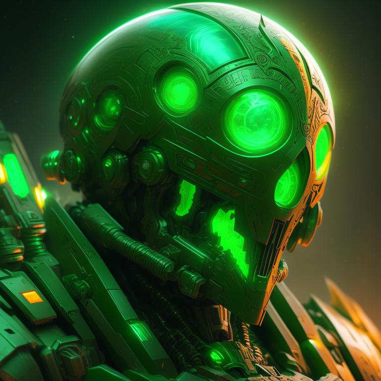 Aphelion: warhamer 40k, necron, robot, skeleton-like, skull-like face ...