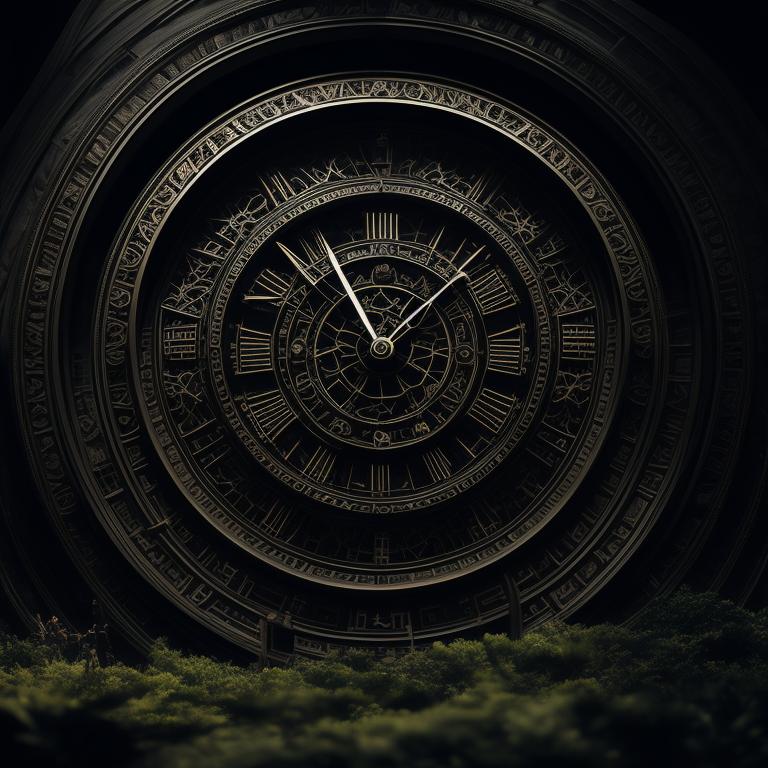 addison: a floating island with giant clock gears, populated with ...