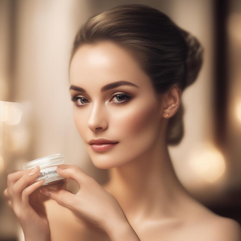 Art-Kingdom: In the tranquil ambiance of a beauty parlor, a radiant ...