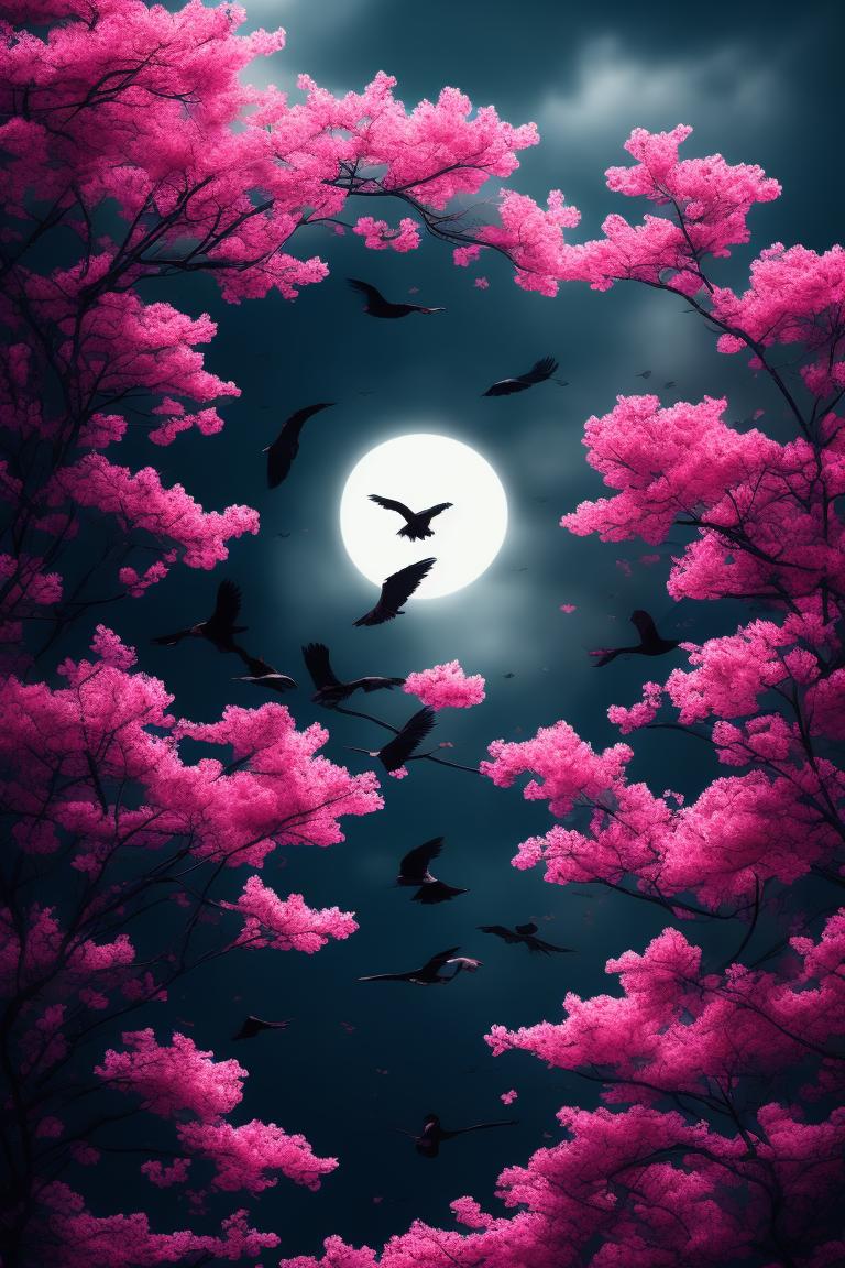 moodybrowneyes: illustration with Adobe Photoshop, cherry blossom ...