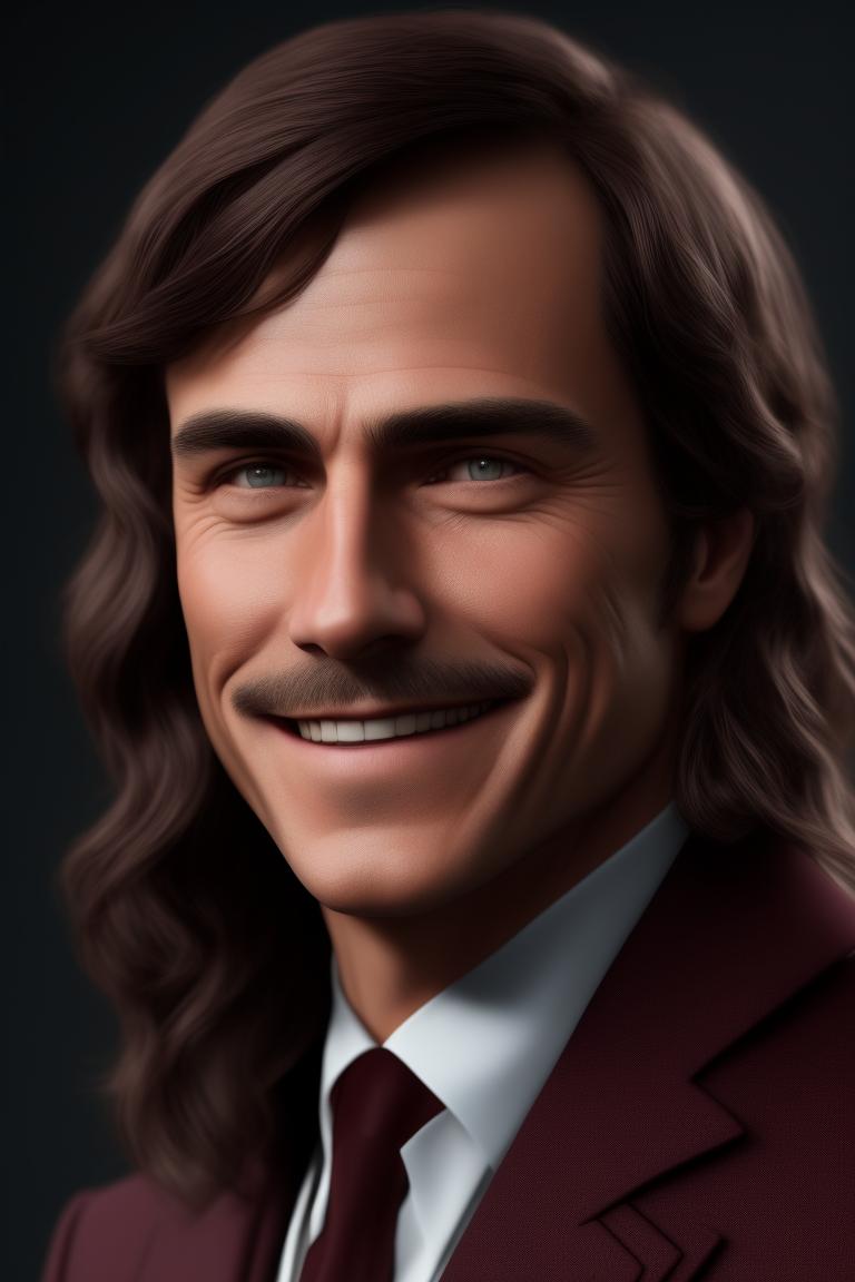 stained-bat904: a man resembling Christoph Waltz, long dark hair ...