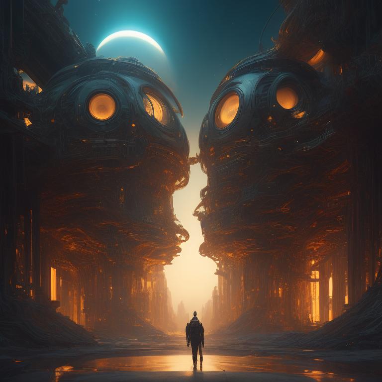 royalnashef: alien city, hyper-futuristic alien houses, two suns in the ...