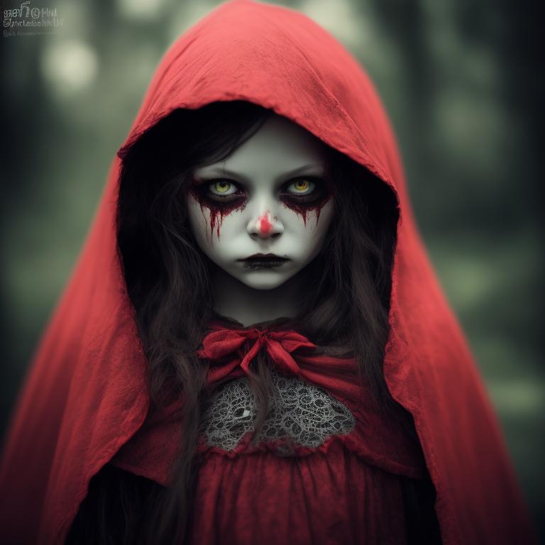 Dark Red Riding Hood Makeup