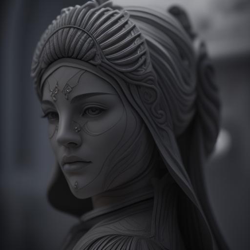 AmigoJC: dressed woman, greek art statue, gray color, stone texture ...