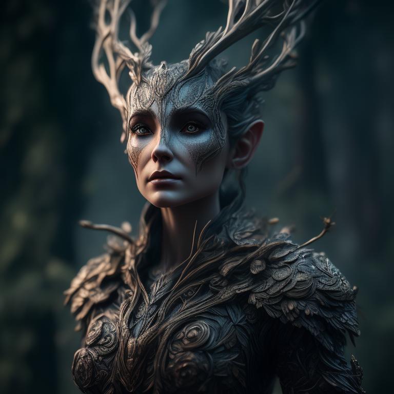 double-mink827: Humanoid trees standing or fighting in a magical forest ...