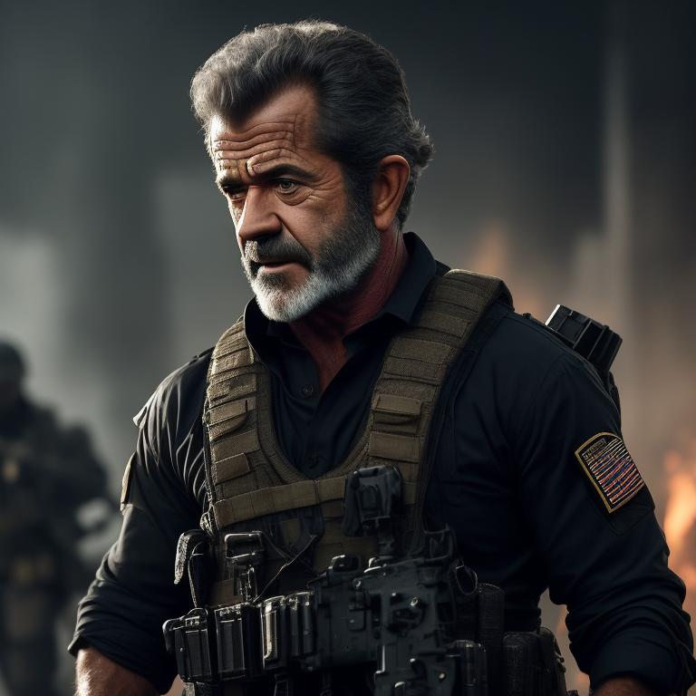 Mel Gibson Beard Expendables