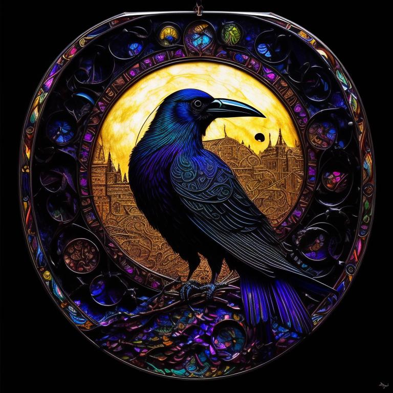 edible-crow416: Medieval France, raven, ring, moon, triadic color ...