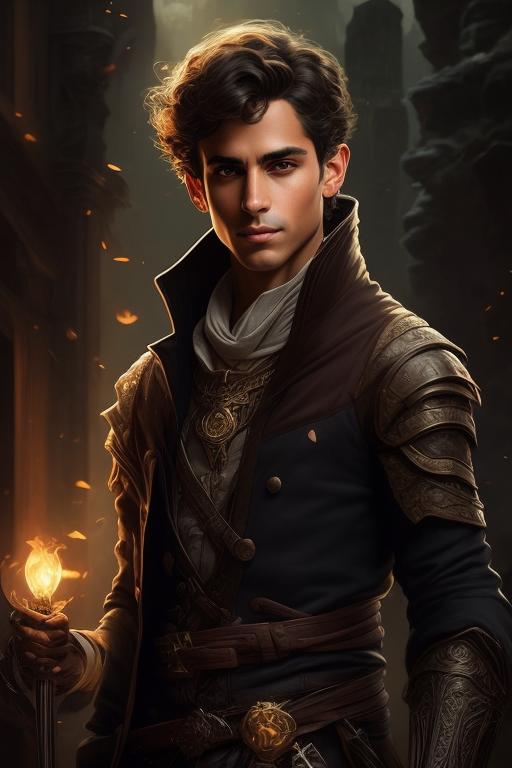 rdlaserna: Attractive male wizard. Messy dark brown hair. Early ...