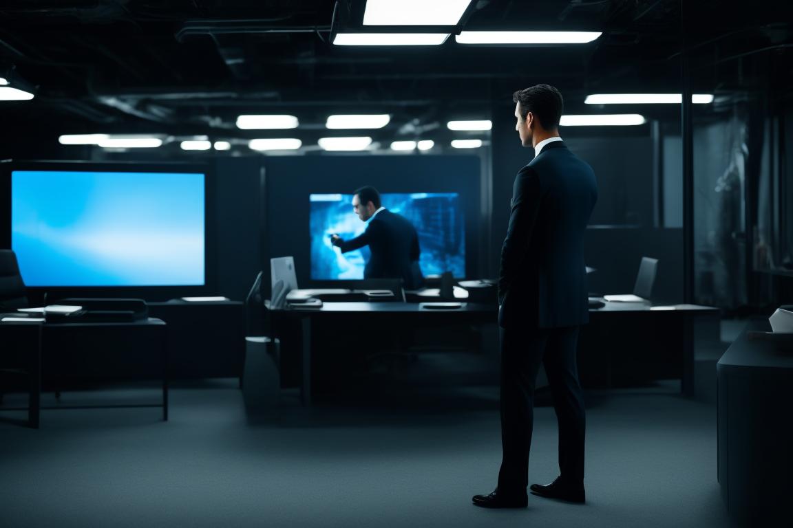 ajar-opossum908: one boss agent standing and curved in office table ...