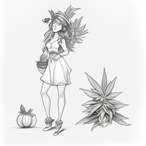 Weed Drawings In Pencil