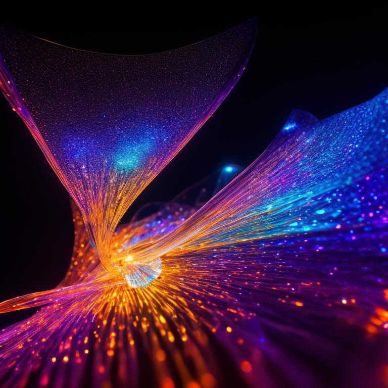 ginanperdana: intricate luminous molecules, atomic rendering, light ...