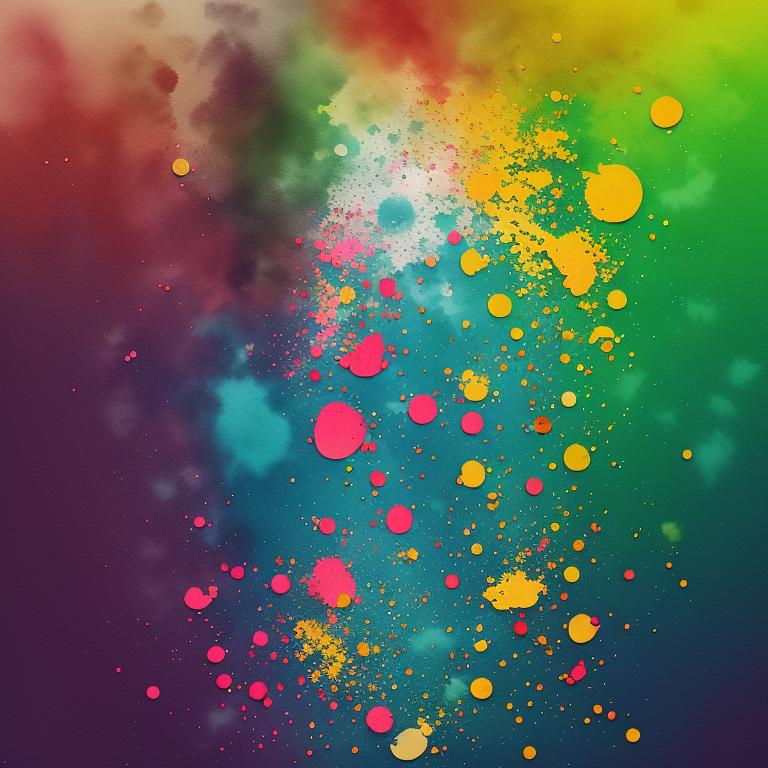TGTG: display of color splatter effects dancing gracefully along the ...