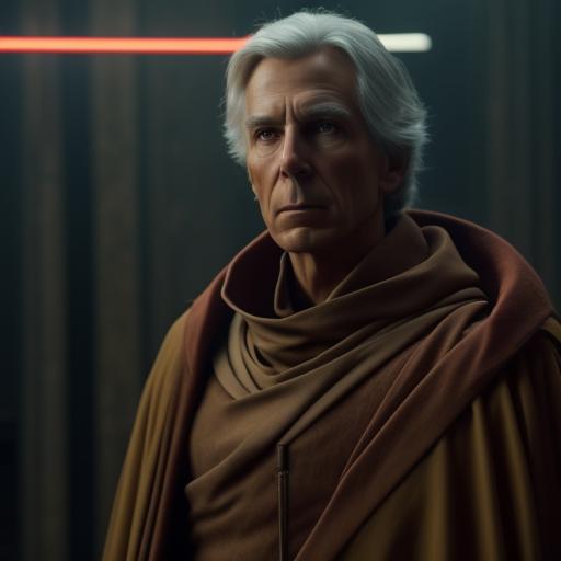 starwarsnewsit: a Jedi with a ligthsaber red an a lightsaber yellow