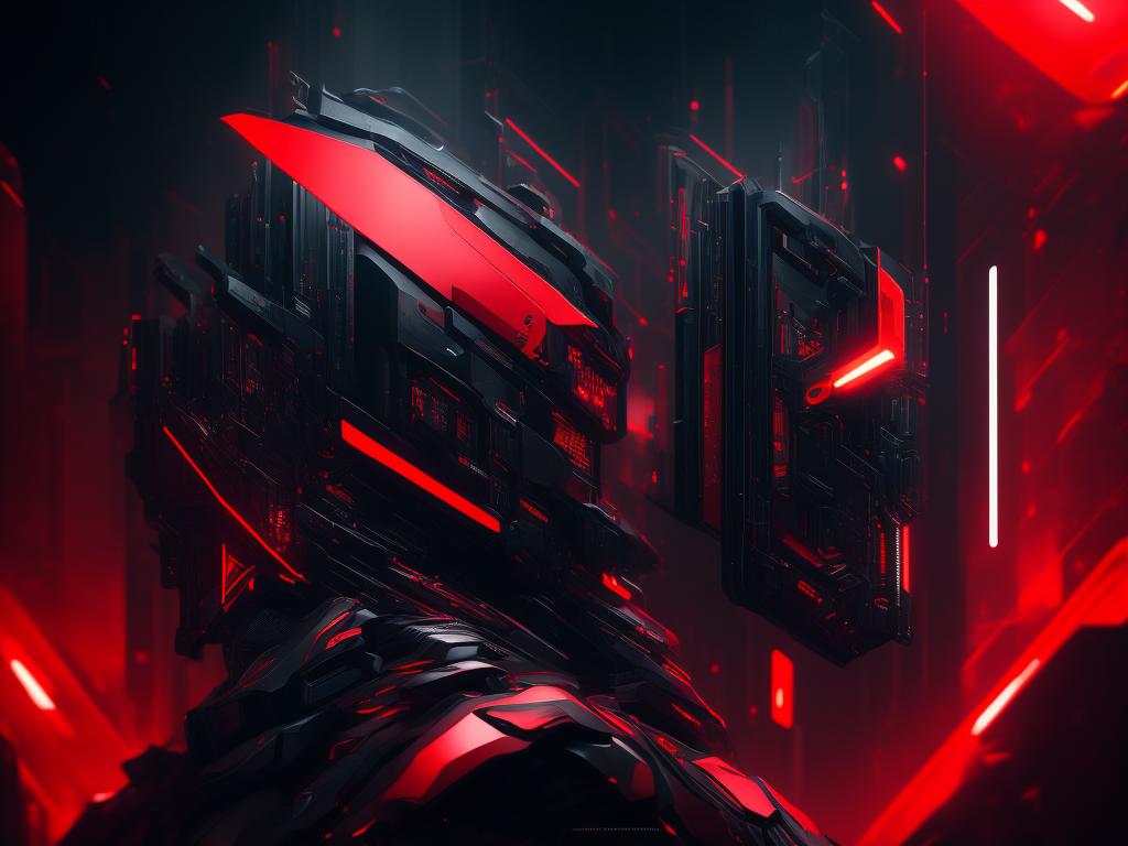 crooked-snail18: cyber security polygon red with black background