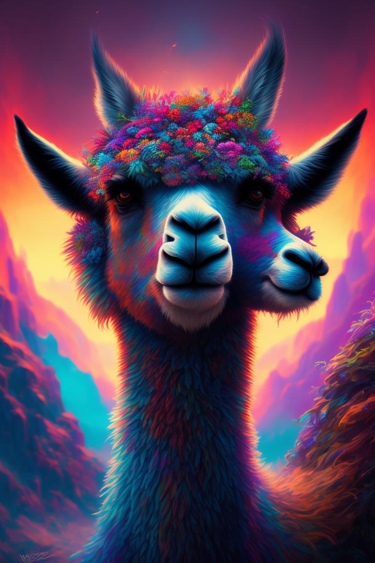 Rainbow Llama Wallpaper