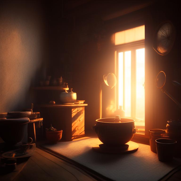 SejaNotado: Isometric 3d scene, room with a window, minimalistic chibi ...