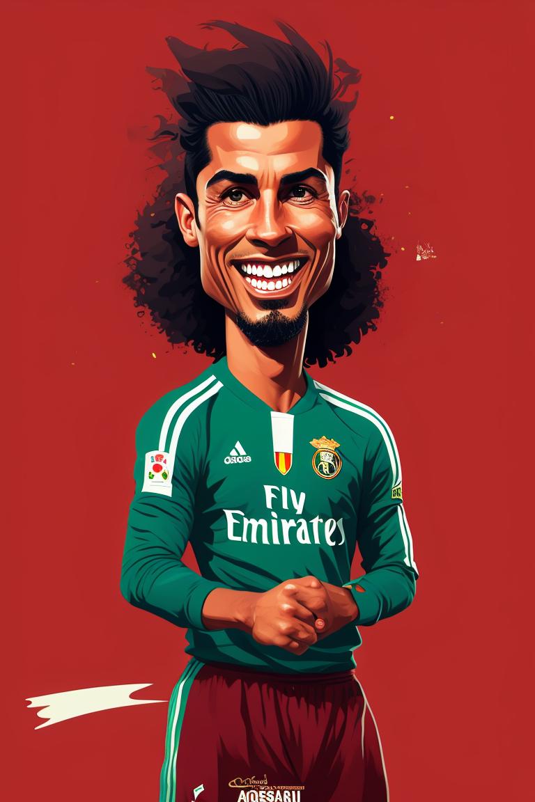 Art-Kingdom: caricature portrait of, caricature of Cristiano Ronaldo ...