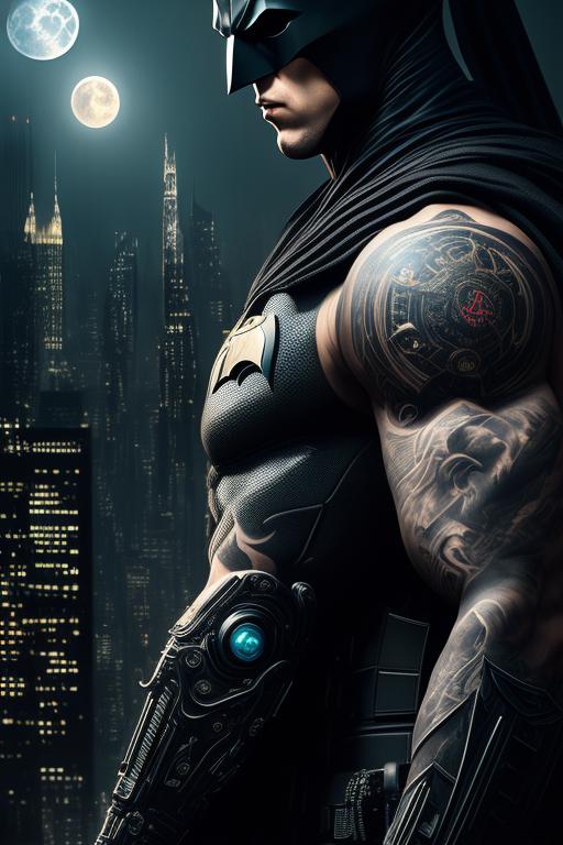 regal-elk131: Batman with drone in hand on top of a building with the ...