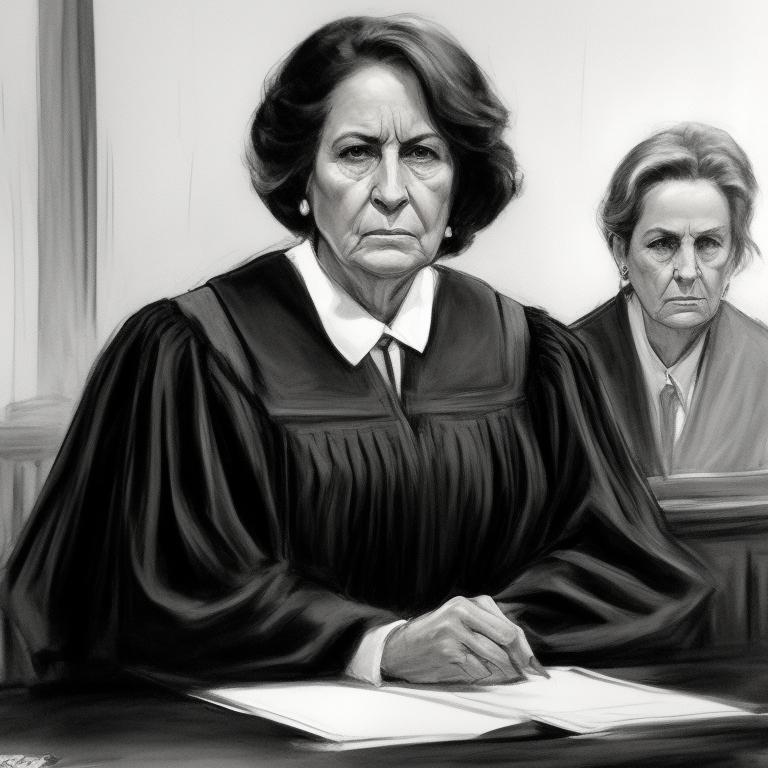 Female Judge In Courtroom