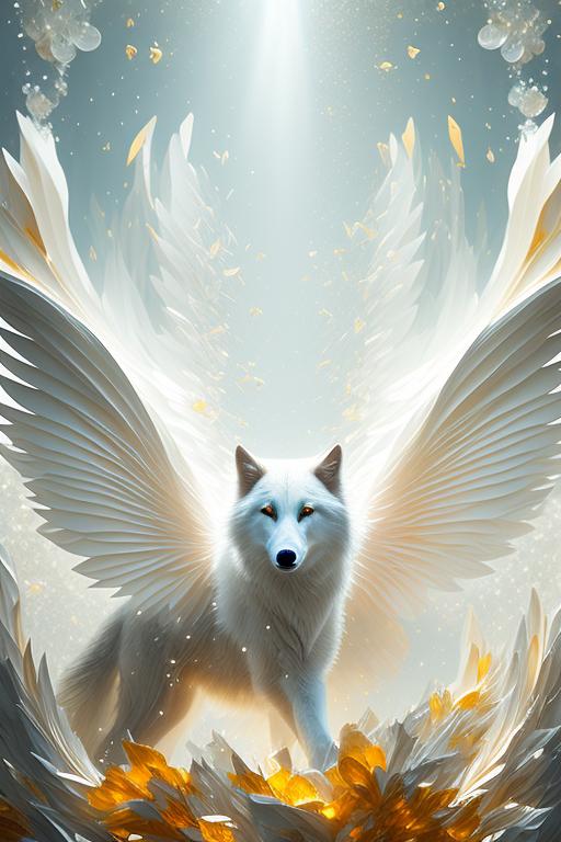 Angel Wolf With Wings