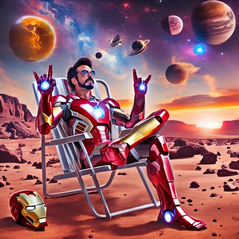 Foul-Rabbit: Iron man vacationing on a barren alien planet, Tony stark ...