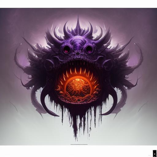 gloomy-weasel24: beholder monster, cave background