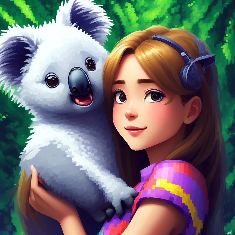 ryanlalonde: 1 girl and 1 koala, masterpiece, best quality, best quality, Amazing, beautiful ...