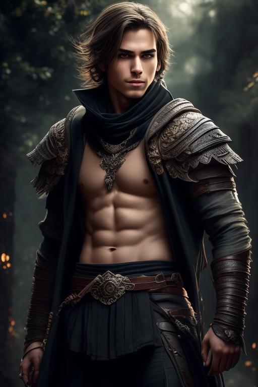 rdlaserna: Attractive male ninja, medium length hair, striking eyes ...