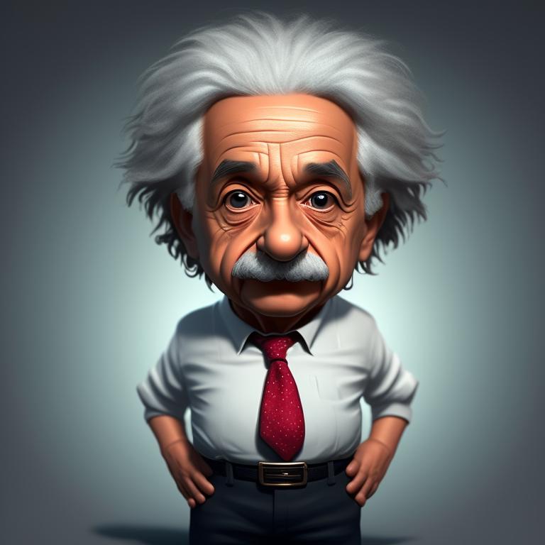 Cute Albert Einstein Cartoon