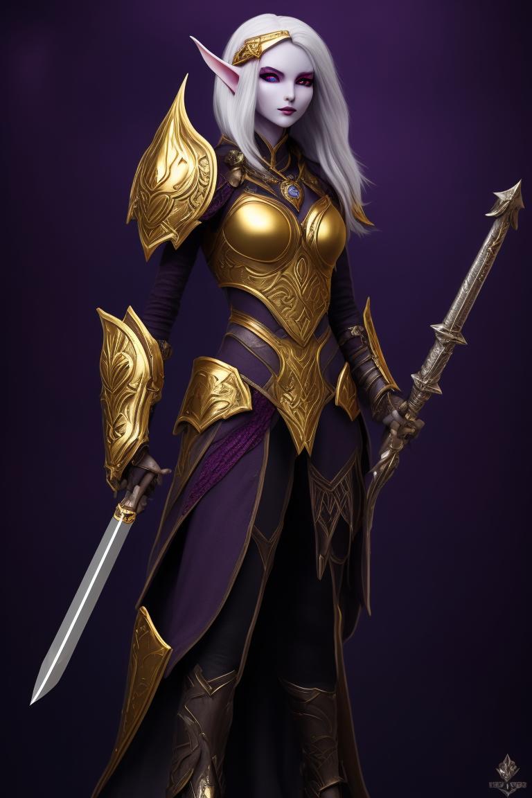 healthy-hare393: Drow Elf Queen, full body image, highly detailed, gold ...
