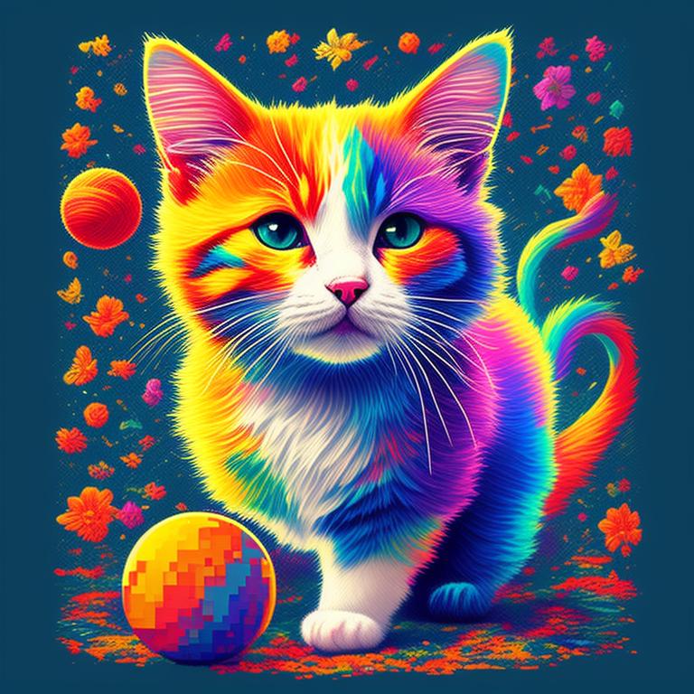Max_Turbo: Pixel Cat T-Shirt Design