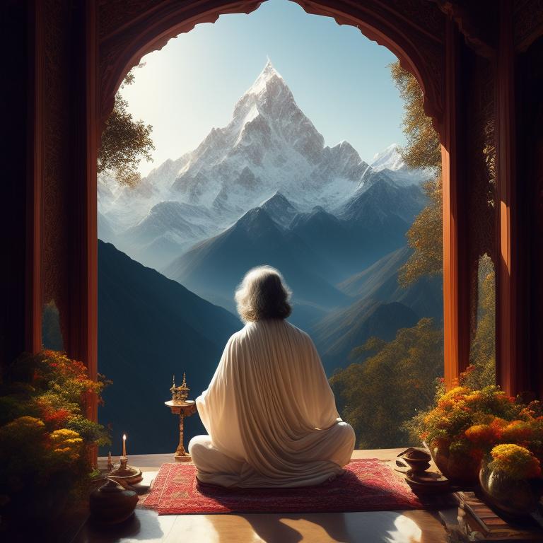 dreamrezzer: George Harrison meditating in a Himalayan temple with ...