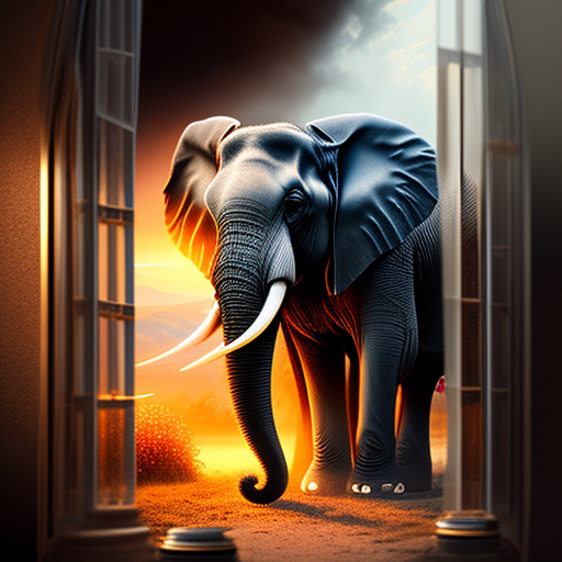 Elephant Reading A Book