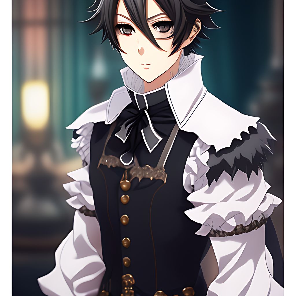arseniyvladimov: Anime male dressed as maid and in mask