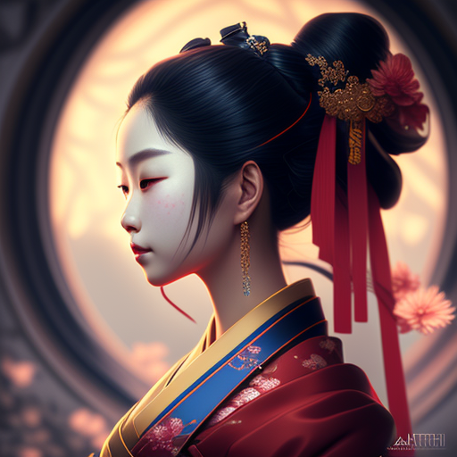 marcosgabriel: Side profile of a beautiful Japanese geisha