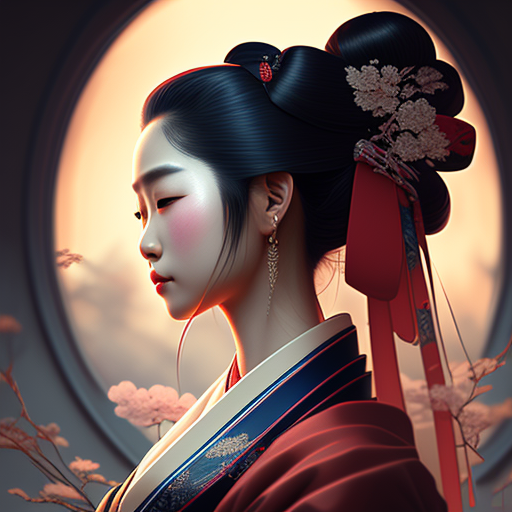 marcosgabriel: Side profile of a beautiful Japanese geisha
