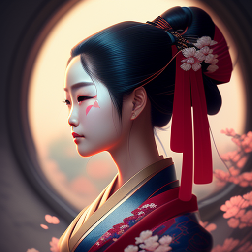 marcosgabriel: Side profile of a beautiful Japanese geisha