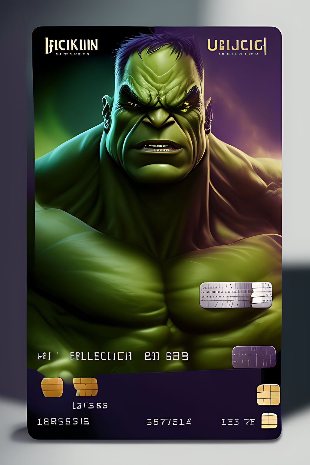 KOPF-KI-NO: Hulk, black green purple