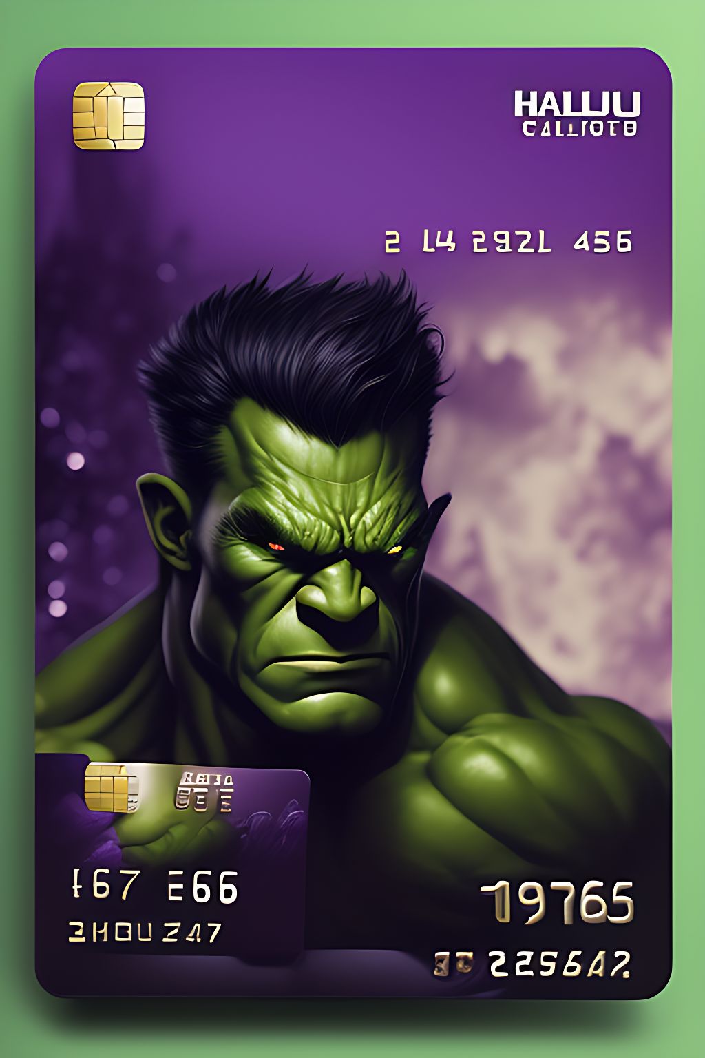 KOPF-KI-NO: Hulk, black green purple