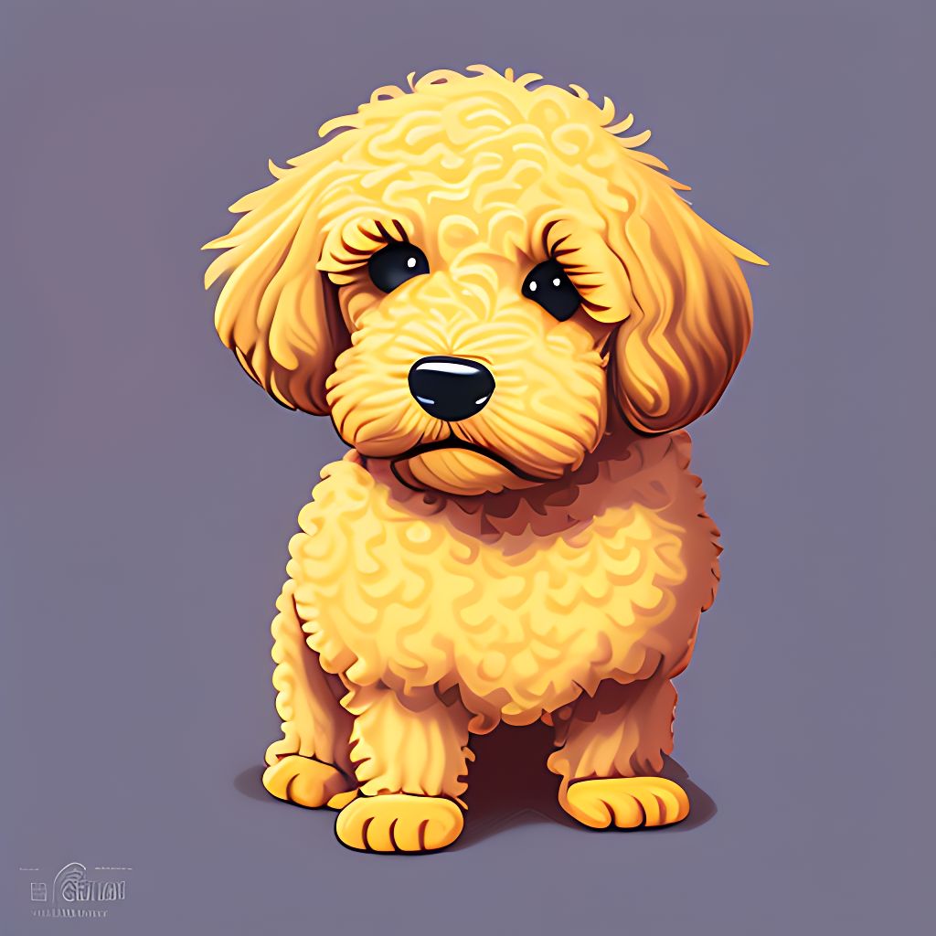 Cute Goldendoodle Cartoon Utterly Stylish | www.pinnaxis.com