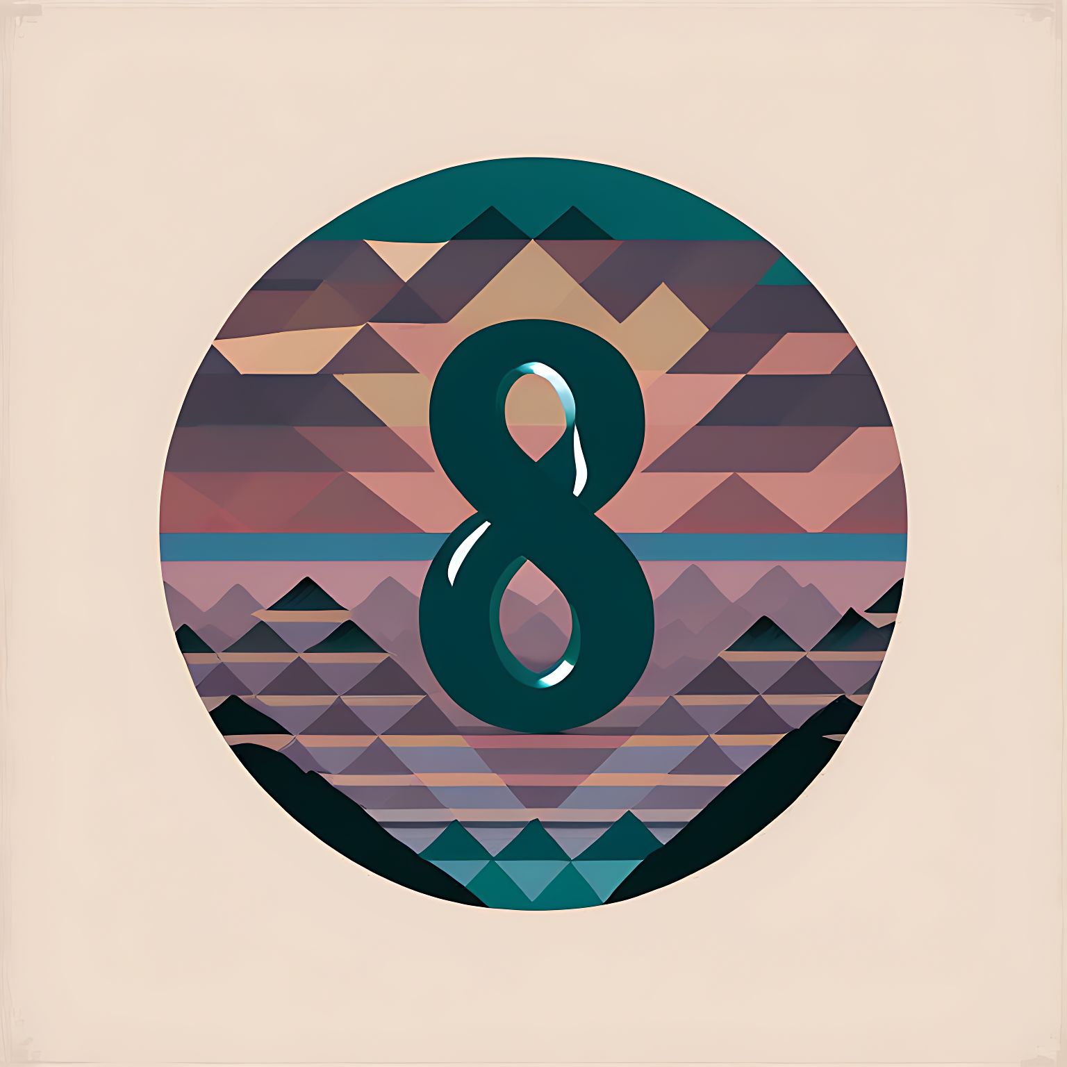 jamesharrison: A figure eight floating on it's side in a forest