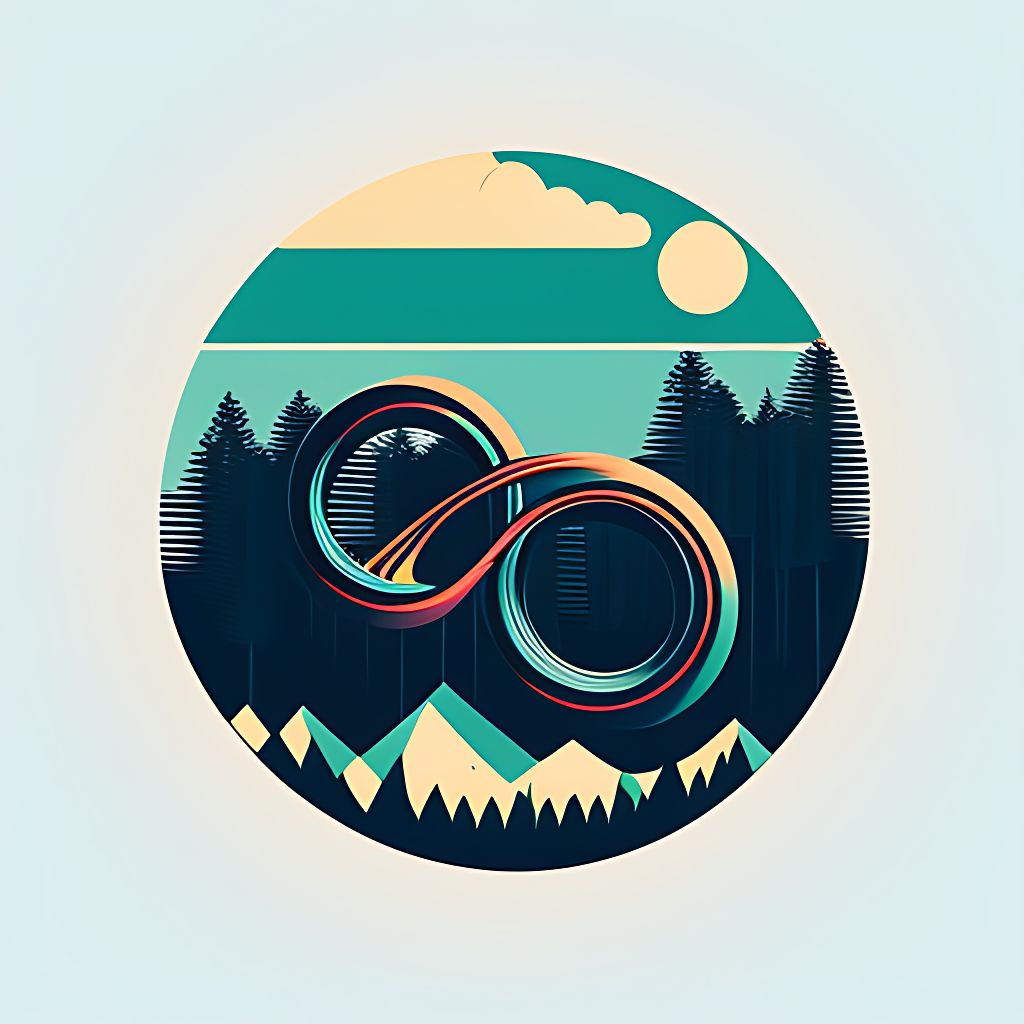 jamesharrison: A figure eight floating on it's side in a forest