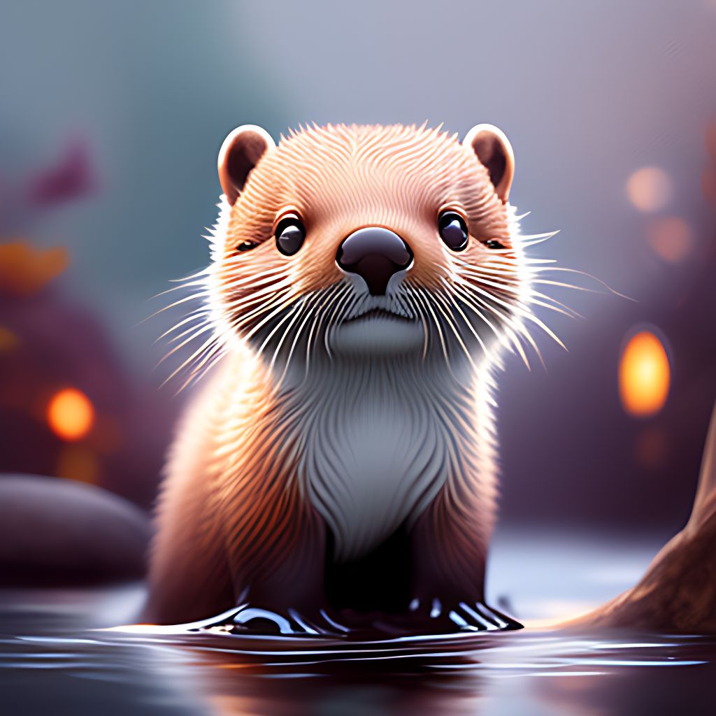 Cute Otter Drawing