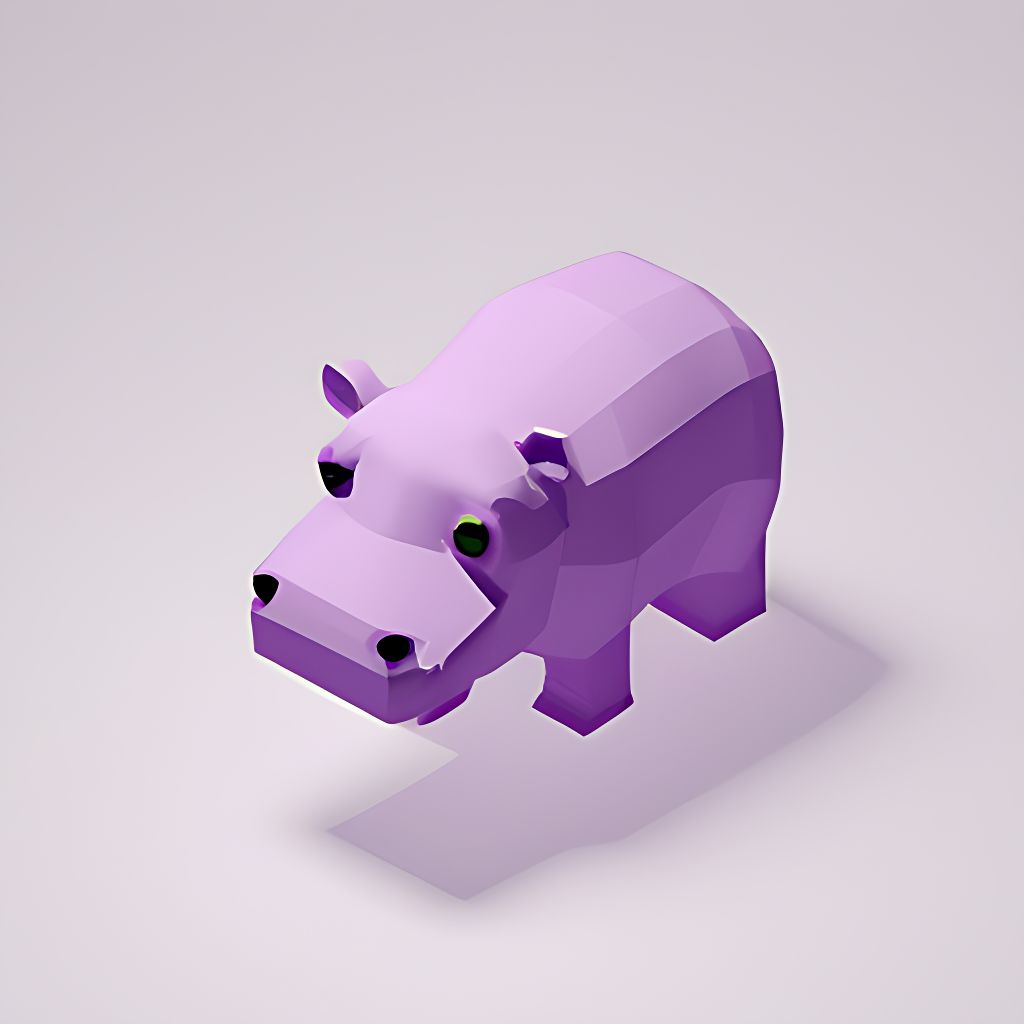 near-pony851: a purple hippo
