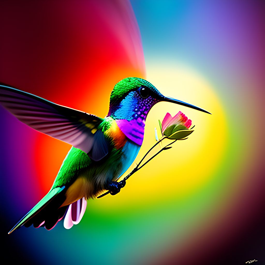 Colorful Hummingbirds Wallpaper