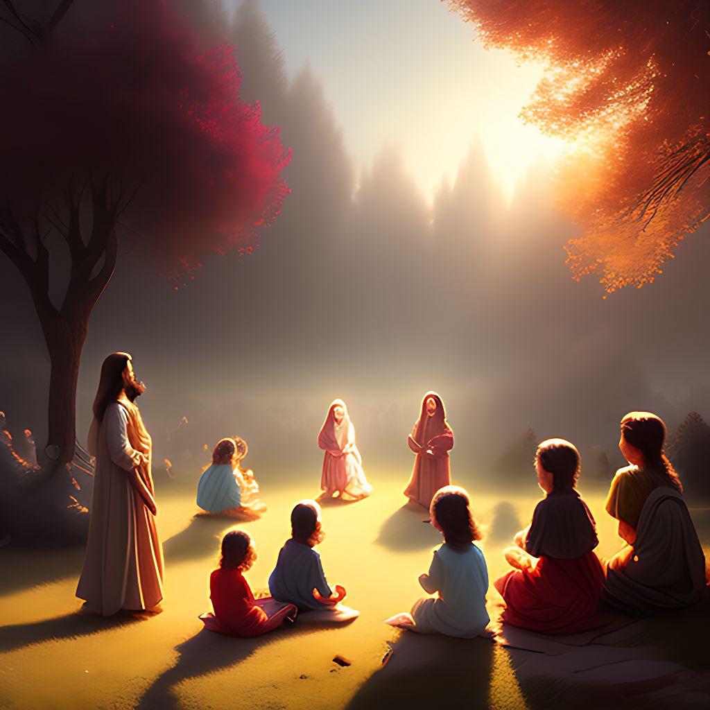 Jesus Smiling With Children