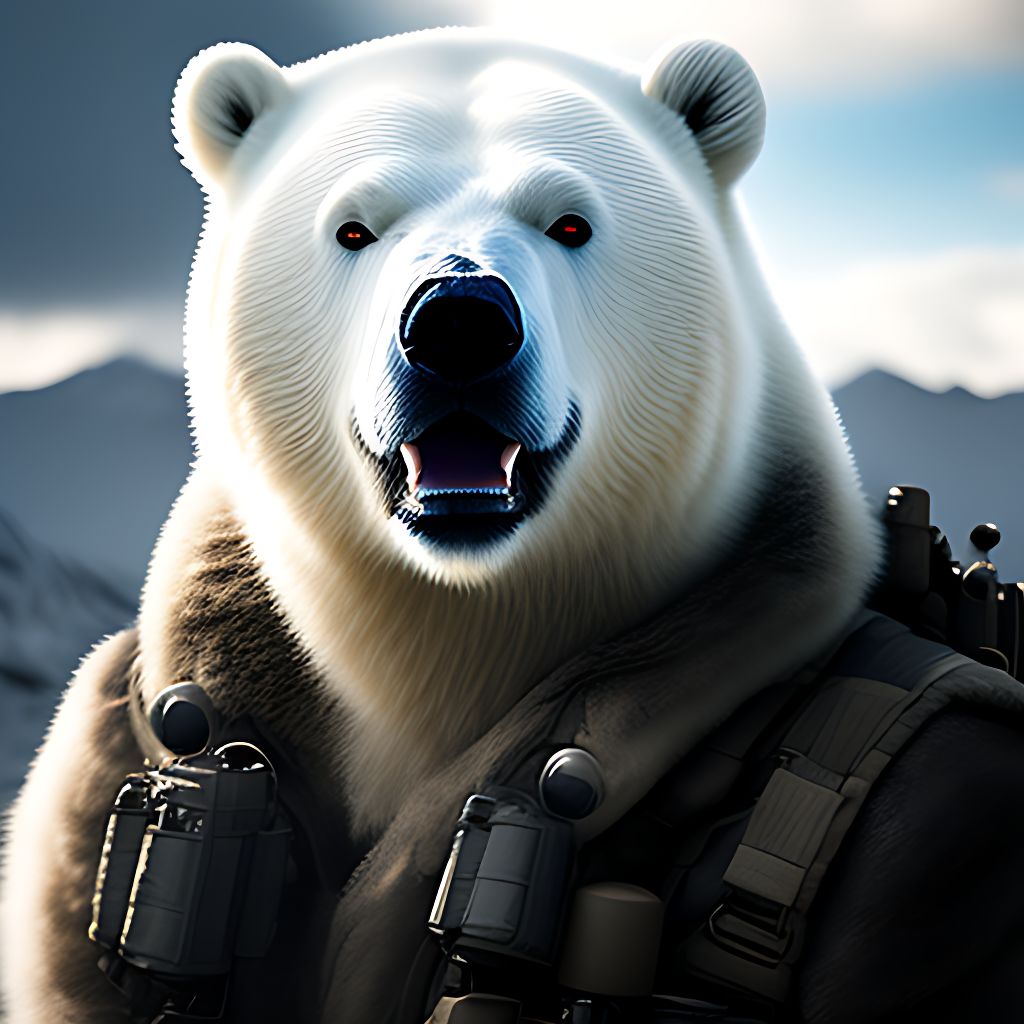 Angry Polar Bear Cartoon