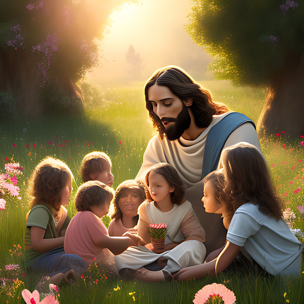 Jesus Teaching Children
