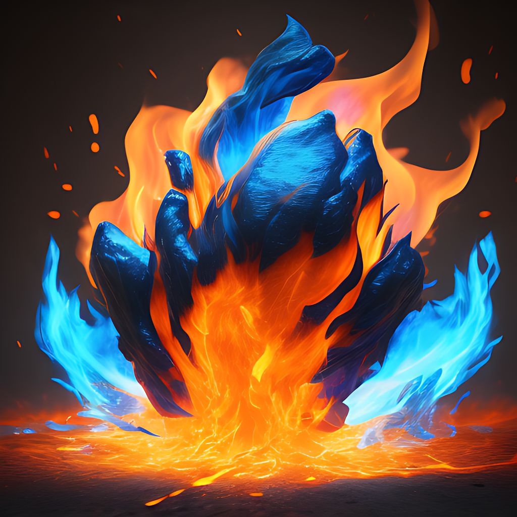Blue Fire Flames