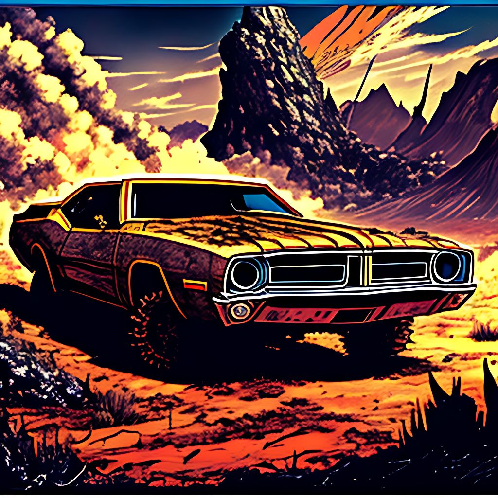 dear-tarsier971: apocalyptic muscle car hellish landscape beautiful ...